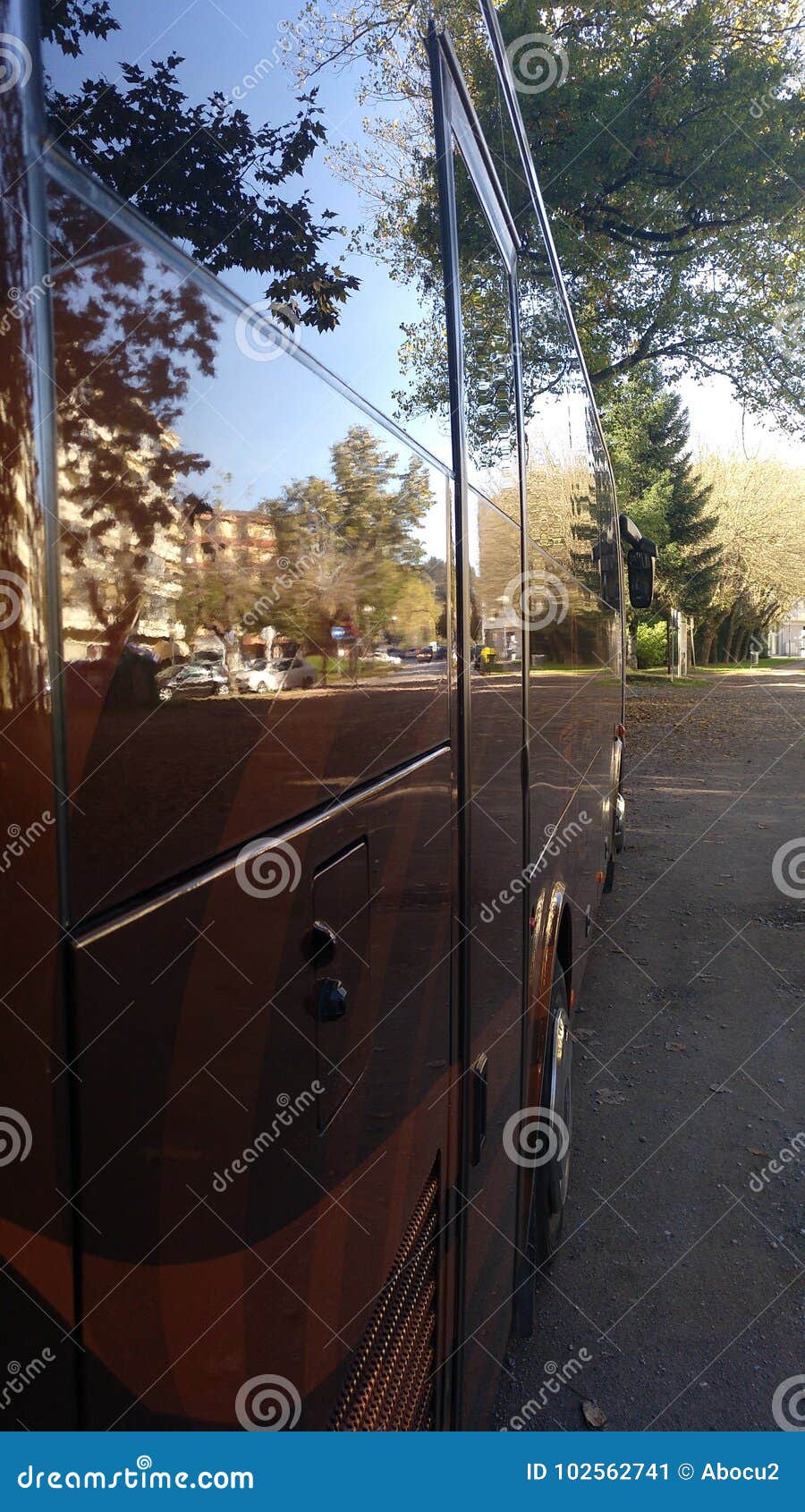 Reflection in a bus stock image. Image of reflex, brown - 102562741