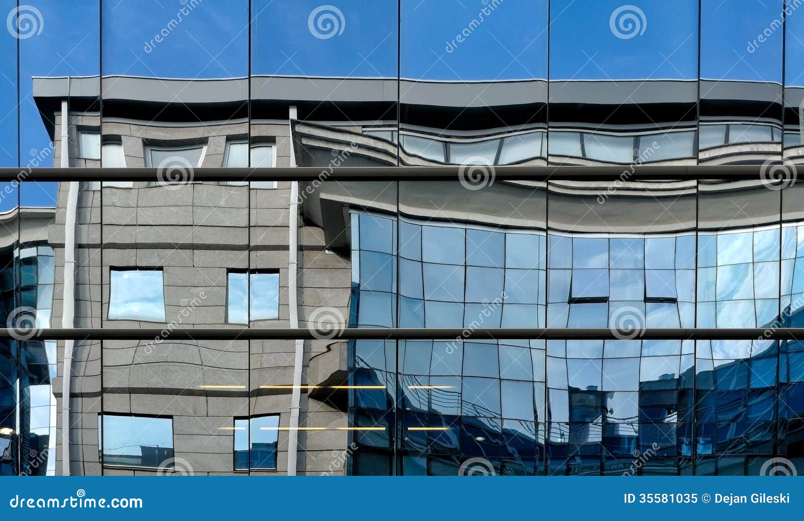 Reflex of the building stock image. Image of futuristic - 35581035