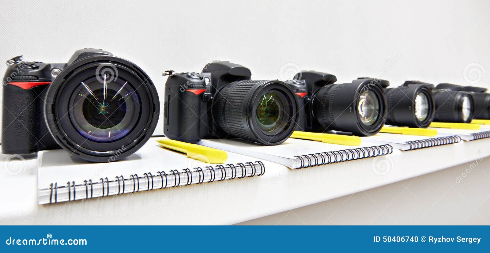 Reflex Digital Cameras in the Classroom Photoschool Stock Photo - Image ...