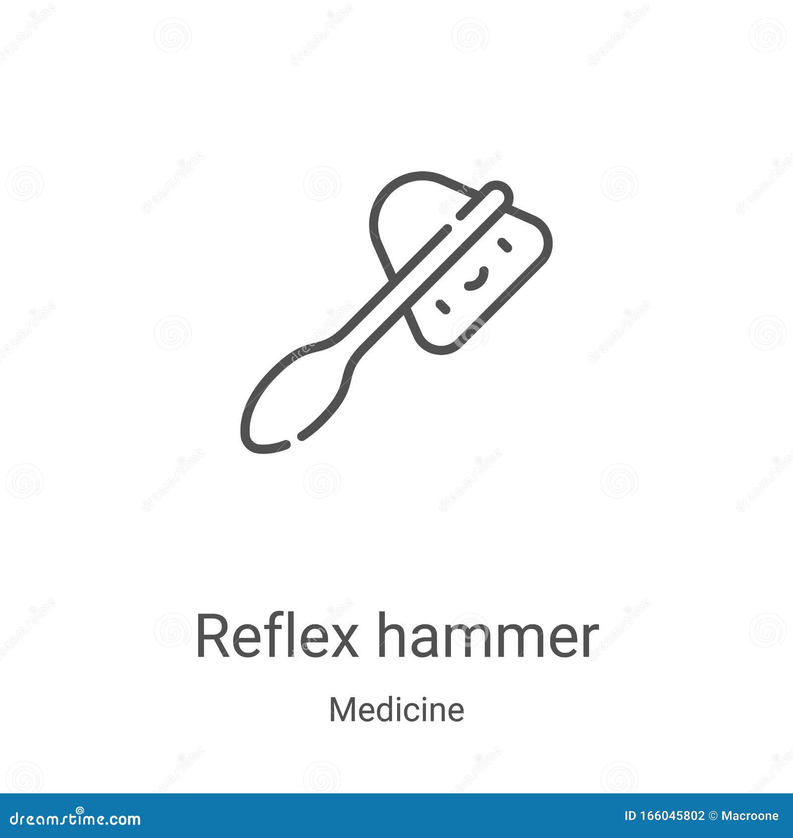 Reflex Hammer Icon Vector from Medicine Collection. Thin Line Reflex ...