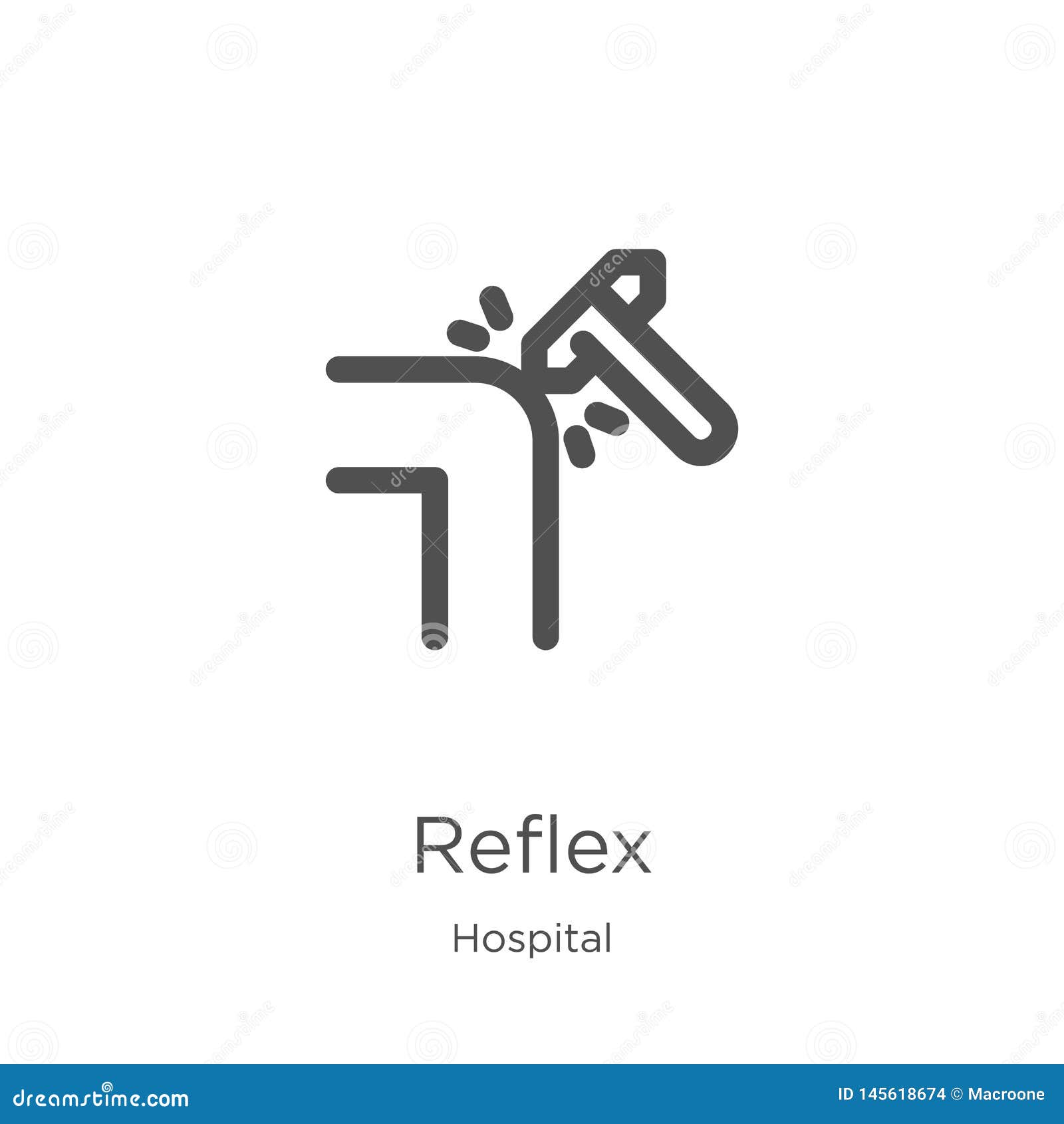 Reflex Icon Vector from Hospital Collection. Thin Line Reflex Outline ...