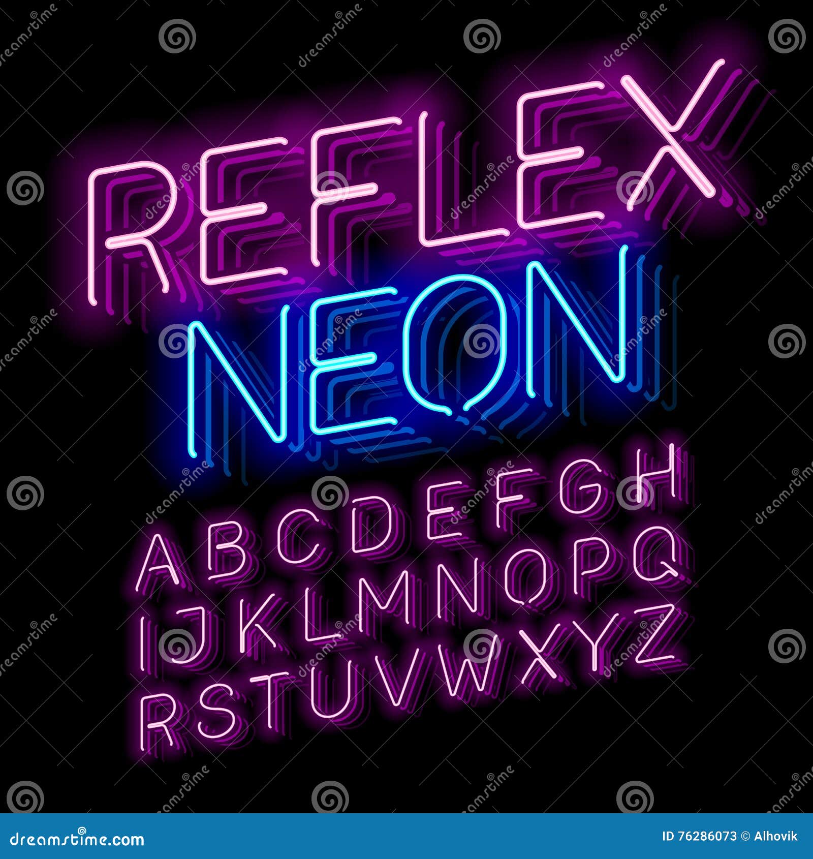 Neon Font Type Alphabet. Glowing In Vector. | CartoonDealer.com #84472094