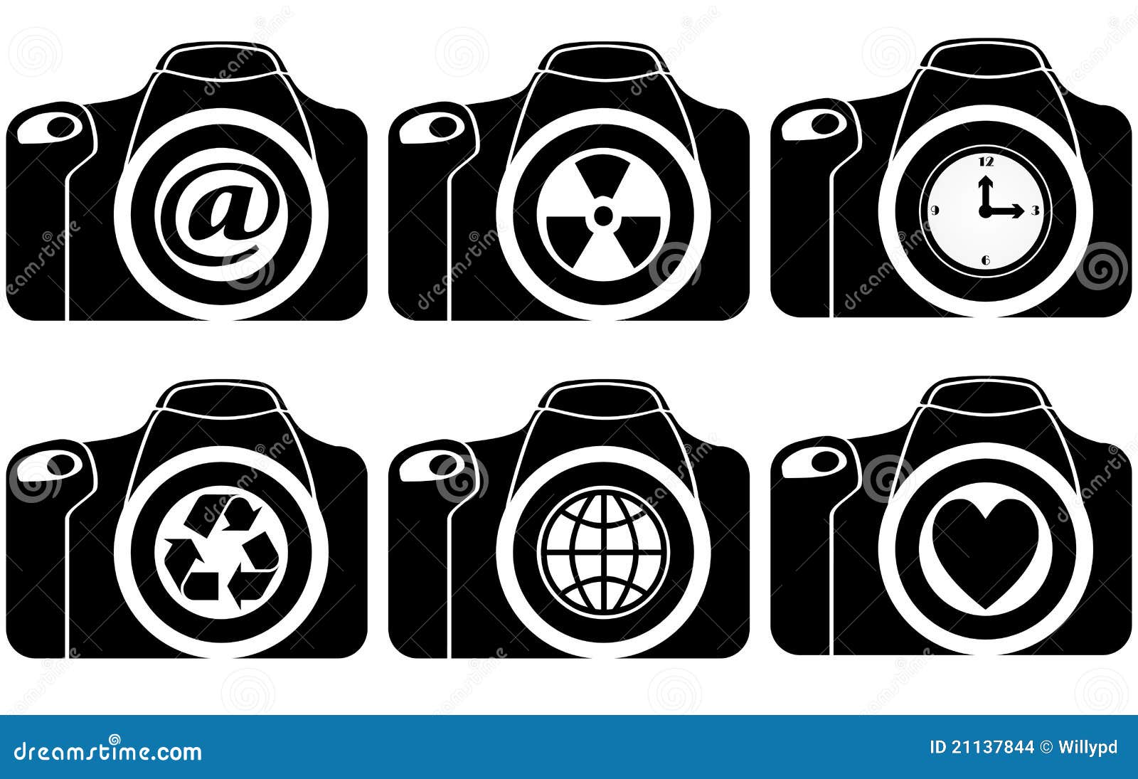 Reflex with symbol on lens stock vector. Illustration of white - 21137844