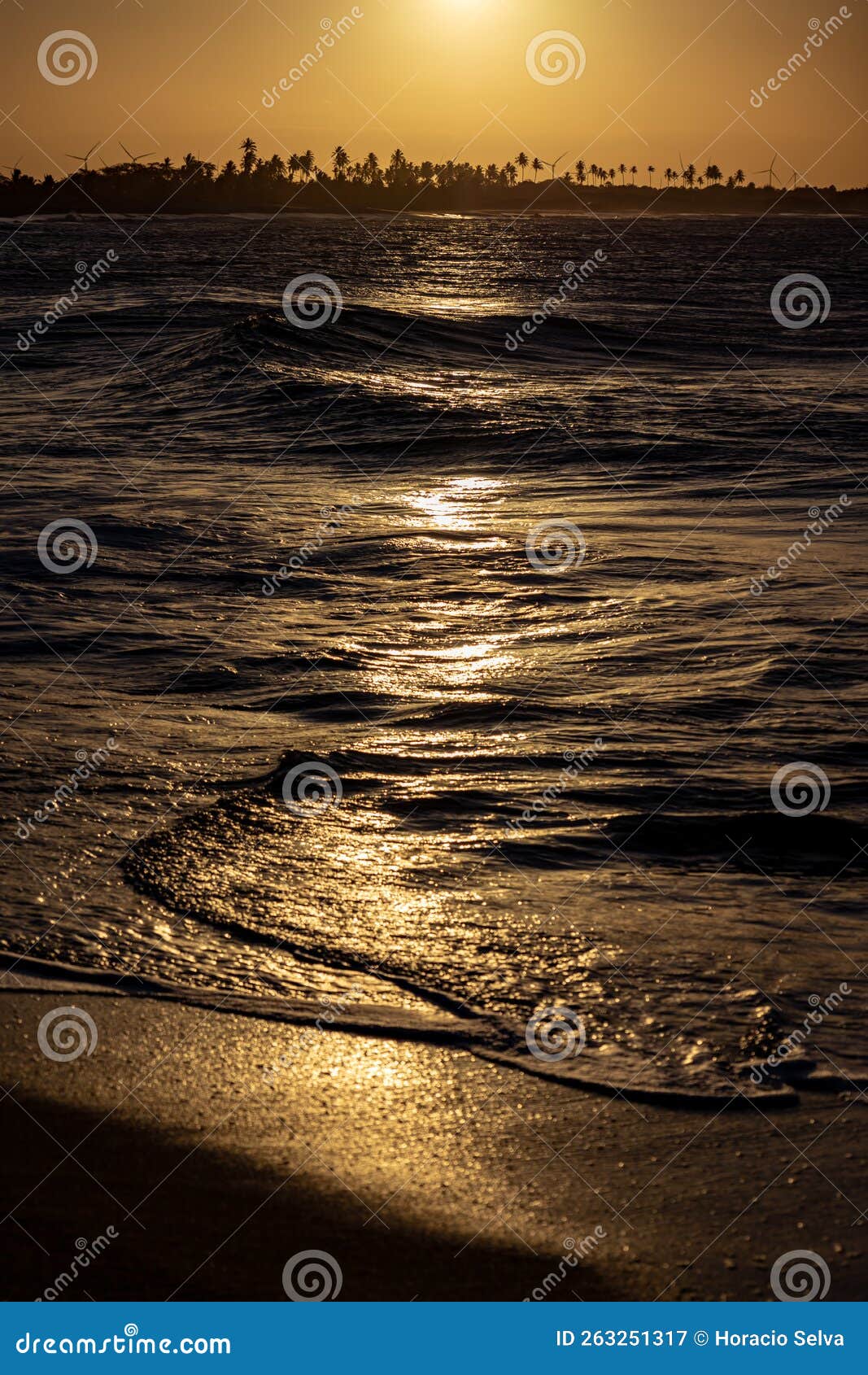 Reflexes of the Sun in the Waves of the Sea during Sunset Stock Image ...