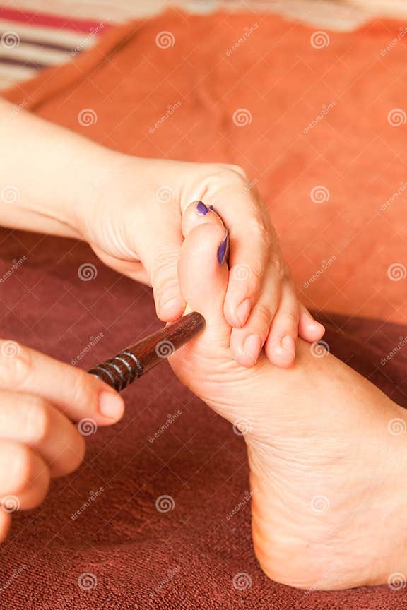 Reflexology Foot Massage Spa Foot Treatment Stock Image Image Of