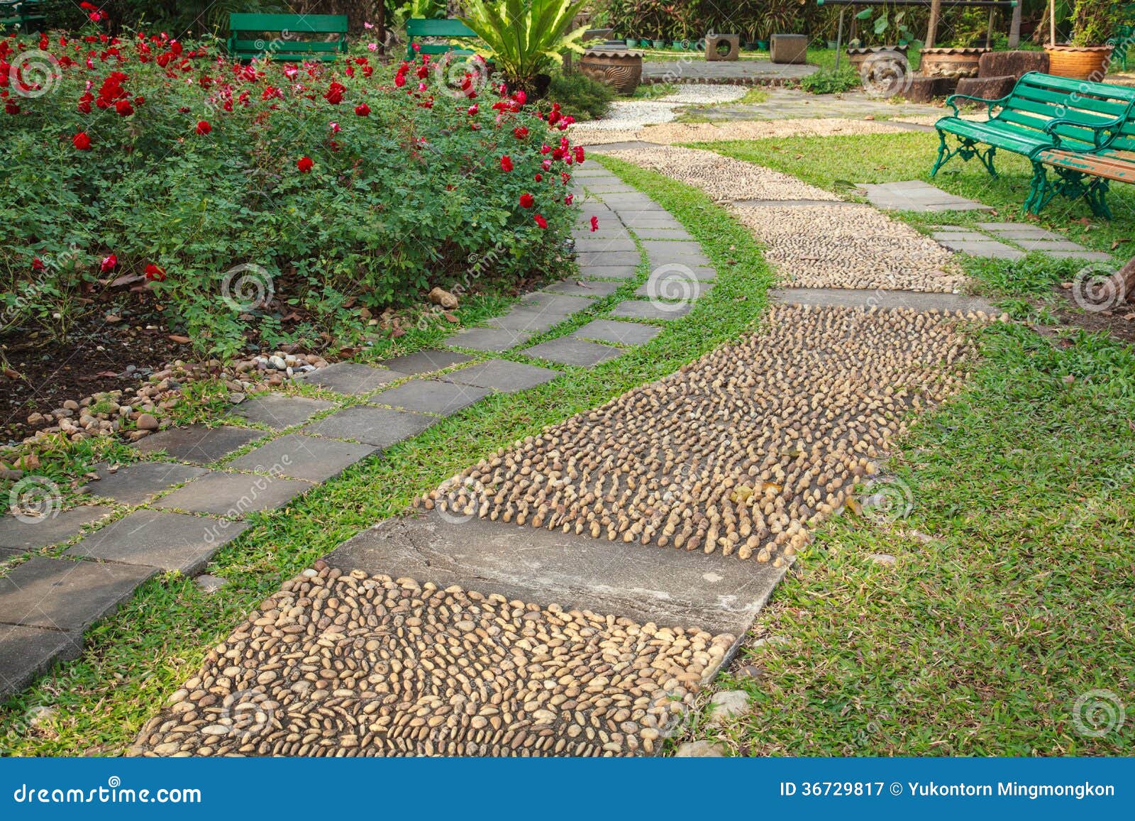 Reflexology pebble path stock image. Image of nature - 36729817
