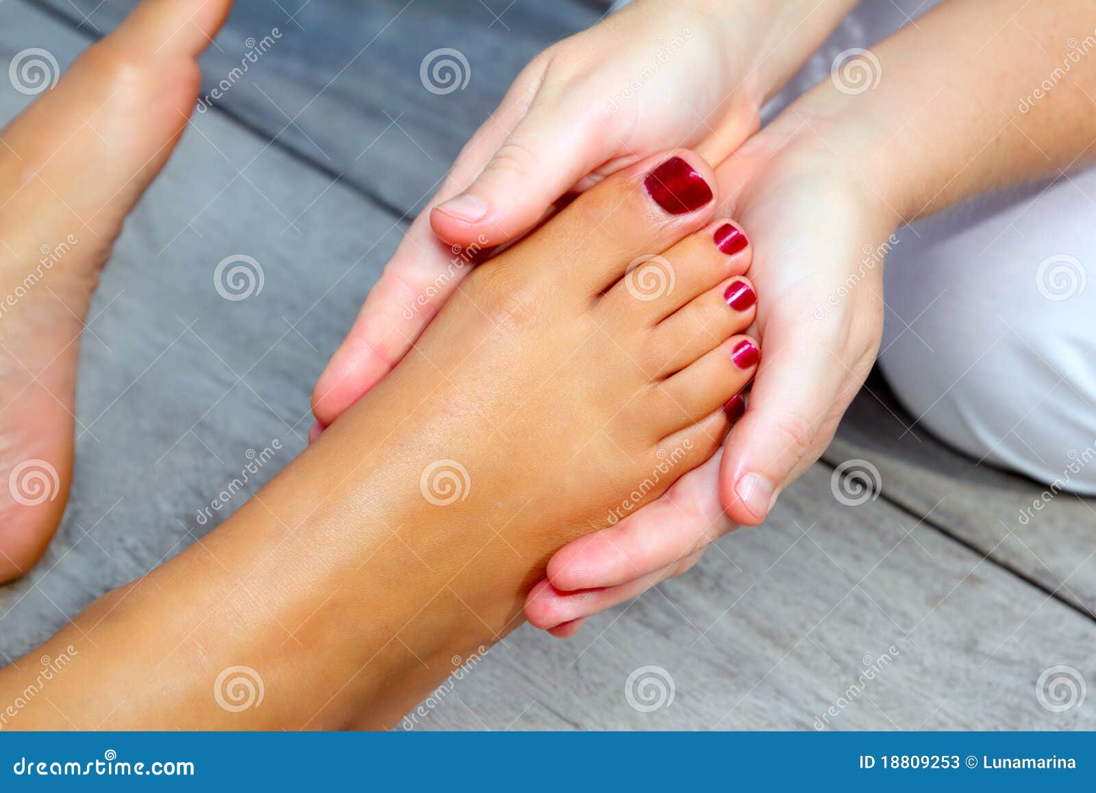Reflexology Woman Feet Massage Therapy Royalty-Free Stock Image ...