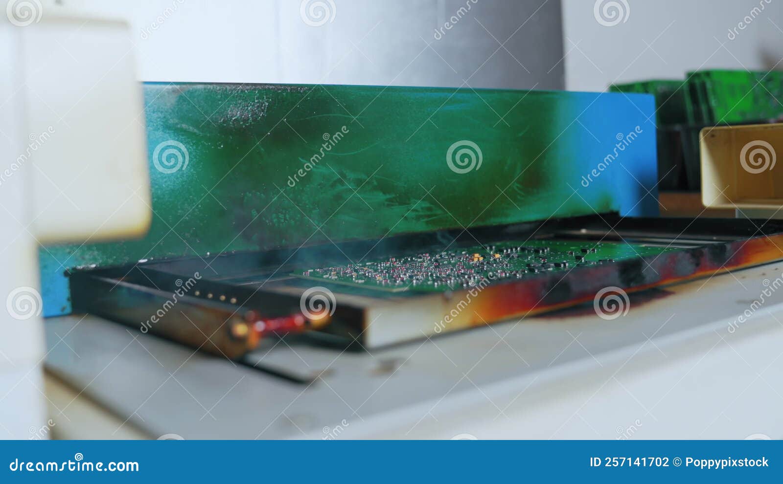 Reflow Soldering Furnace Used on Mounted PCB Printed Circuit Board ...