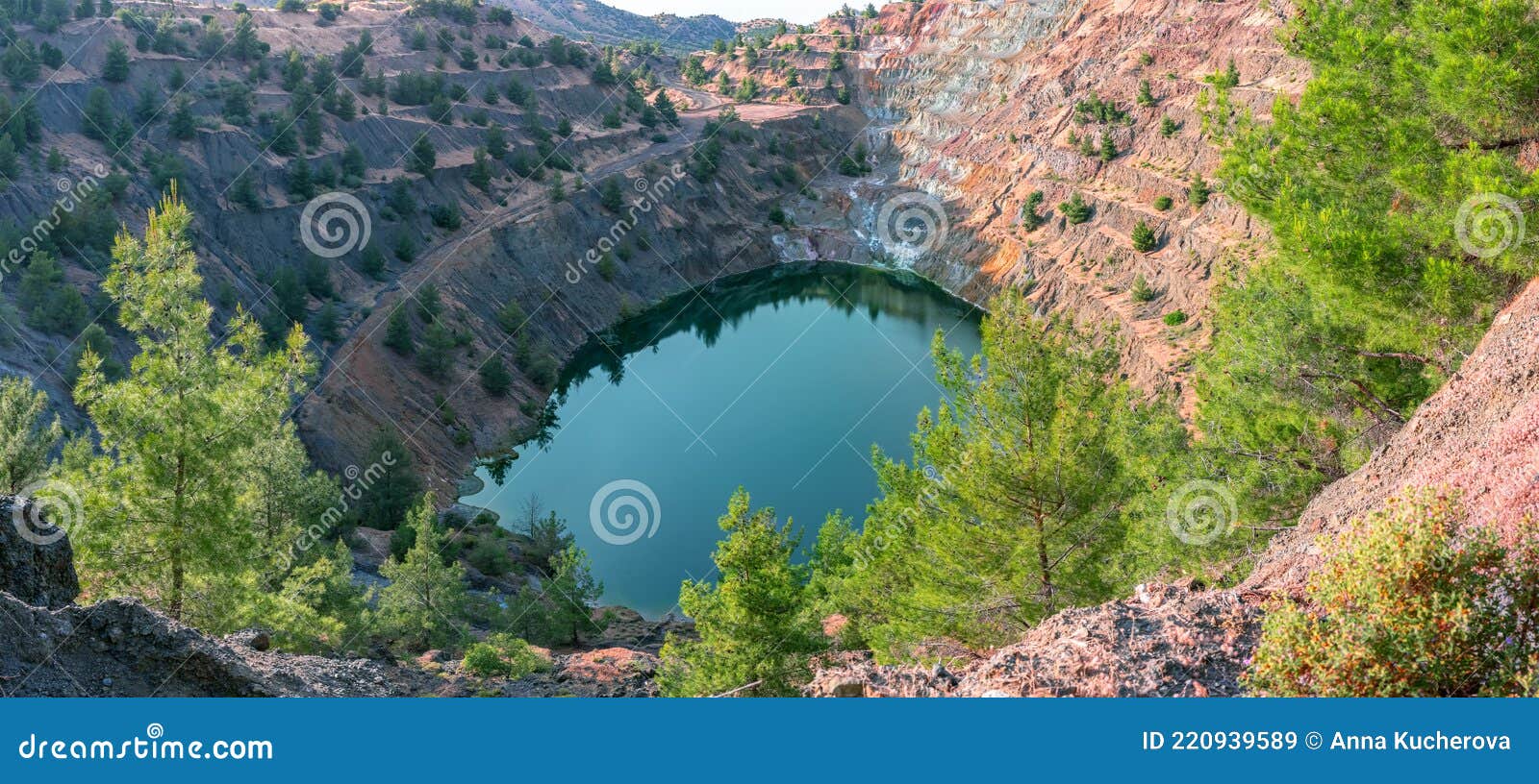 Ecosystem Restoration. Reforestation In Former Open Pit Mine Area In ...
