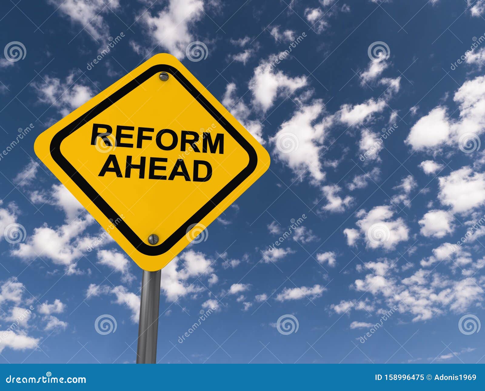 Reform ahead traffic sign stock illustration. Illustration of attention ...