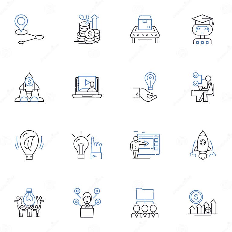 Reform Line Icons Collection. Change, Progress, Innovation, Adjustment ...