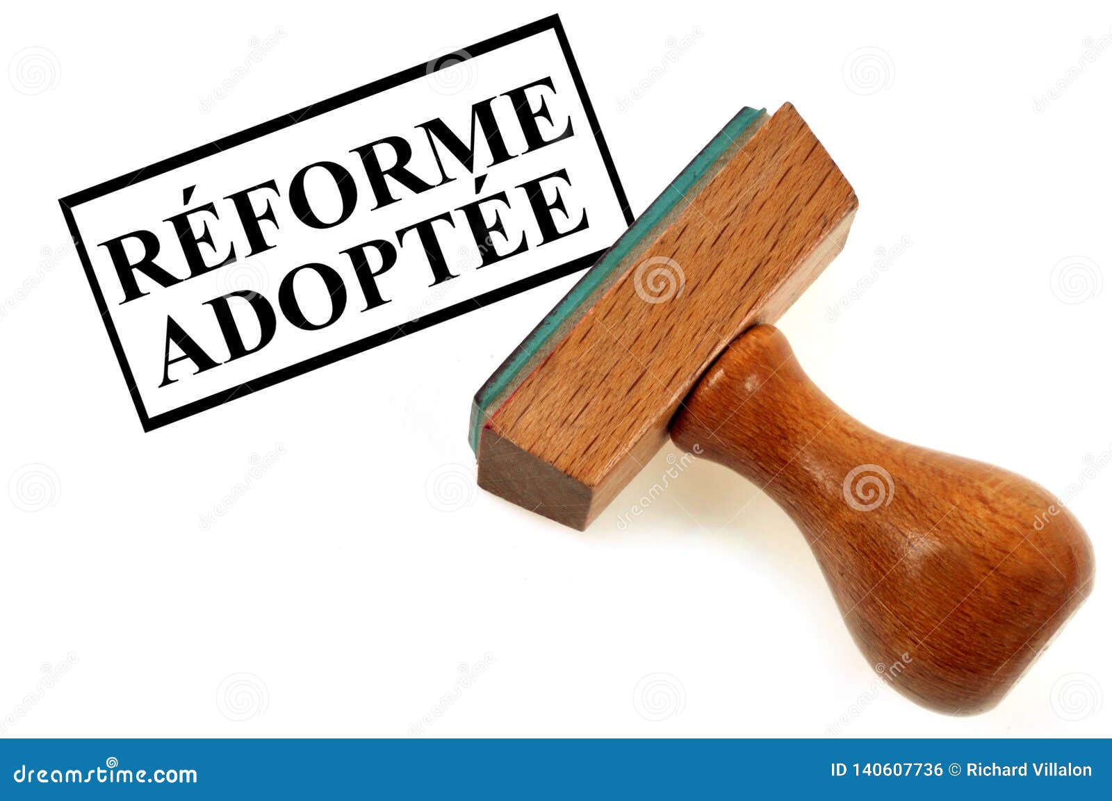 Reform Stamp Adopted on White Background Stock Photo - Image of text ...