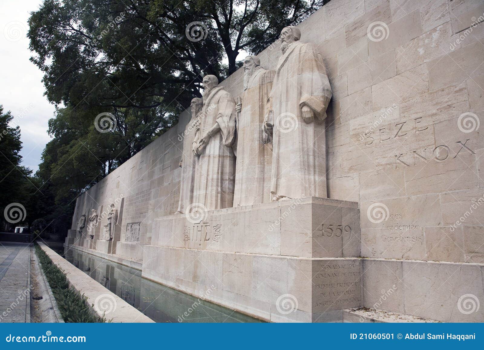 Reformation wall in Geneva stock image. Image of landmark - 21060501