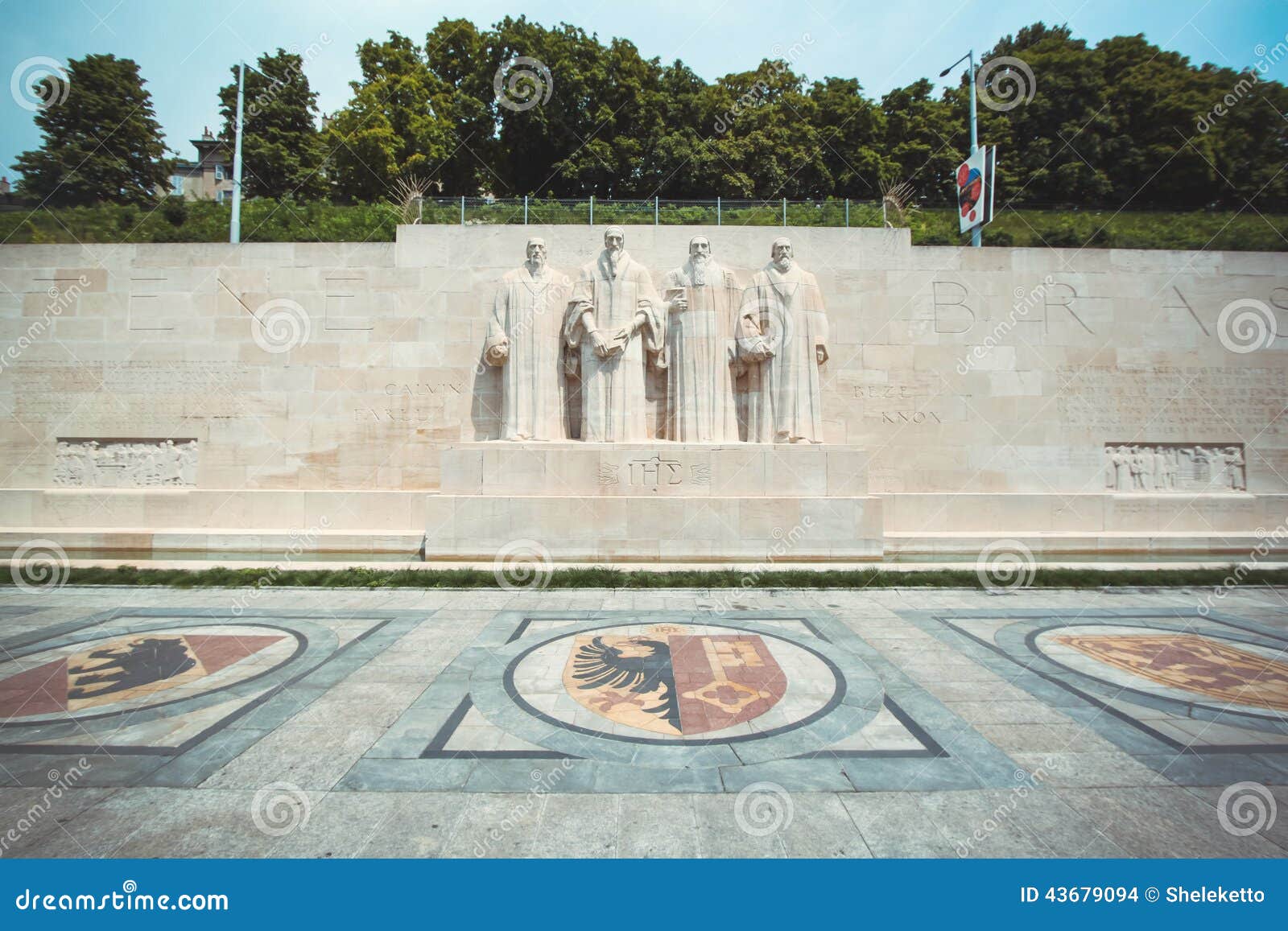 Reformation wall in Geneva stock photo. Image of geneva - 43679094