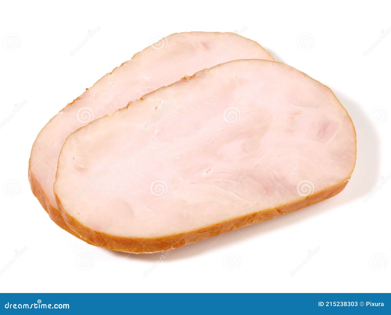 Reformed Meat - Slices - Isolated on White Background Stock Image ...