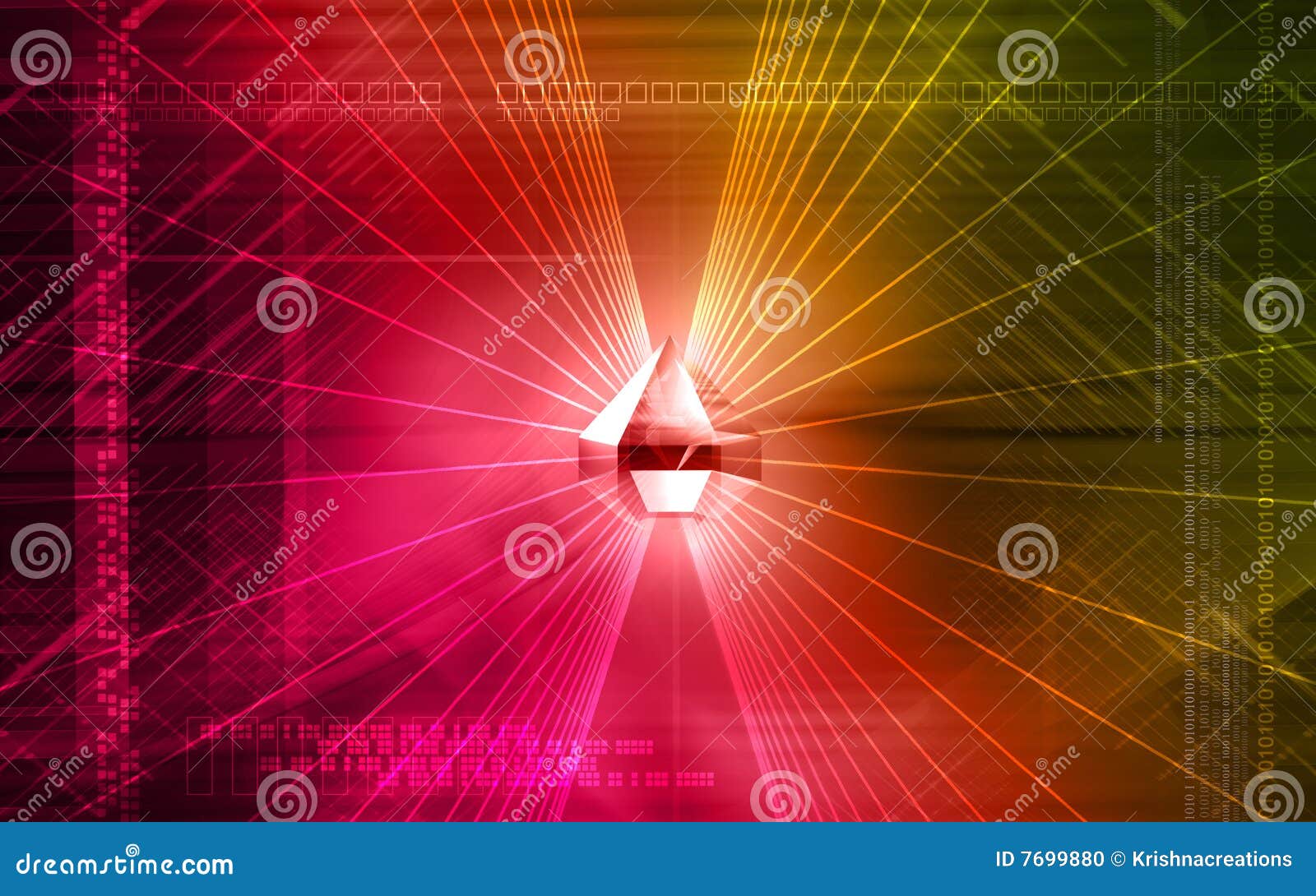 Refraction in a diamond stock illustration. Illustration of imagination ...
