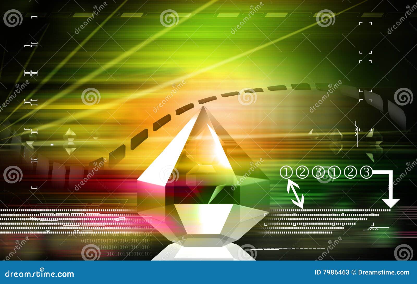 Refraction in a diamond stock illustration. Illustration of gift - 7986463