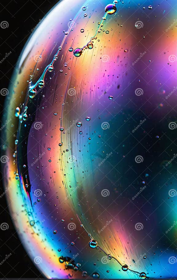 The Refraction and Interference of Light on the Thin Surface Layer of a Soap Bubble Causes it To ...