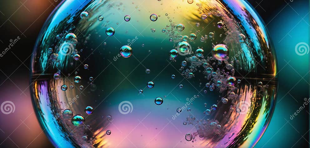 The Refraction and Interference of Light on the Thin Surface Layer of a Soap Bubble Causes it To ...
