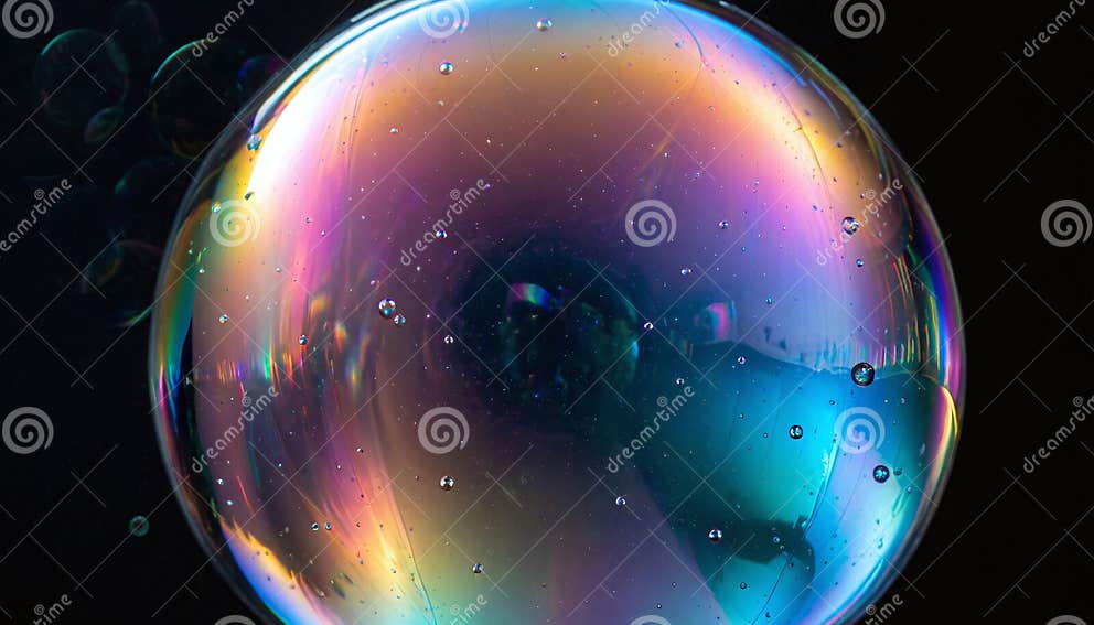 The Refraction and Interference of Light on the Thin Surface Layer of a Soap Bubble Causes it To ...
