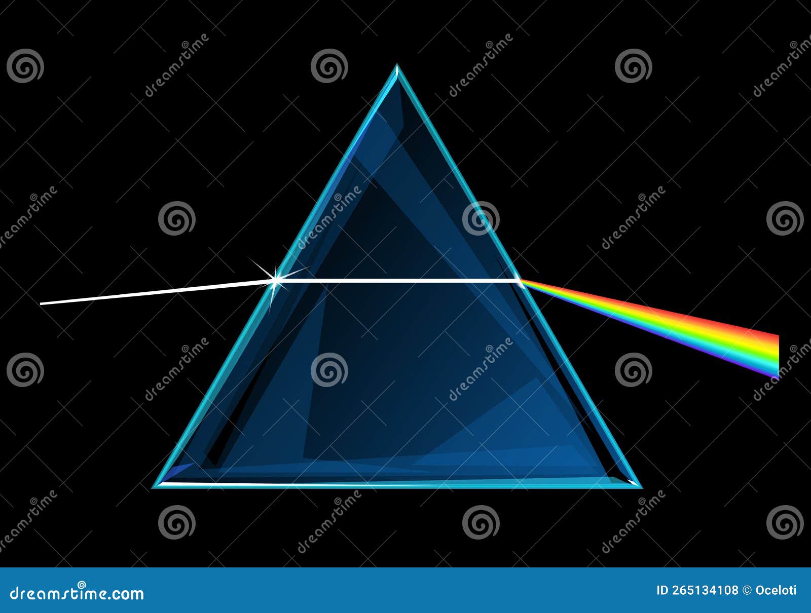 Refraction of Light through Prism Stock Vector - Illustration of ...