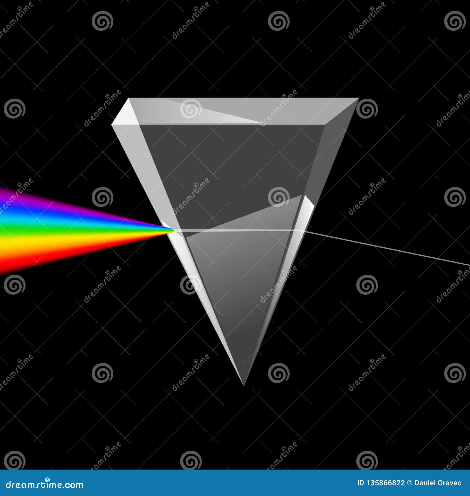 Refraction of Light through a Prism Stock Vector - Illustration of ... Refraction of Light through a Prism Stock Vector - Illustration of ...