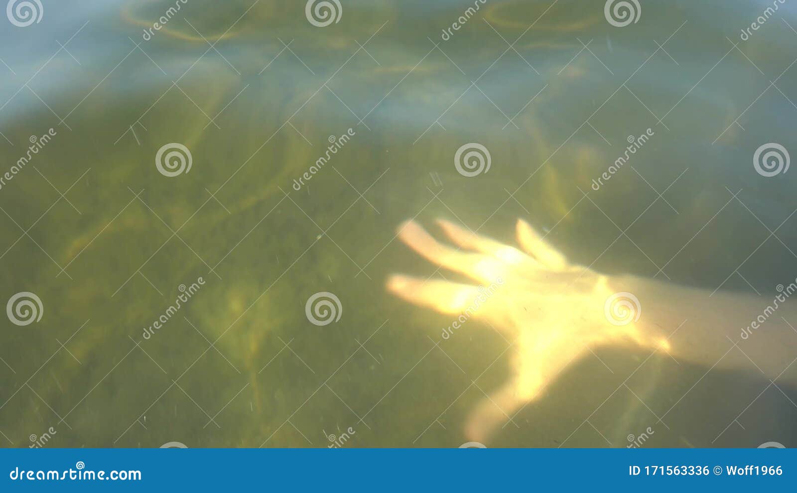 Refraction of Light in Water. Hand Underwater Stock Footage - Video of ...