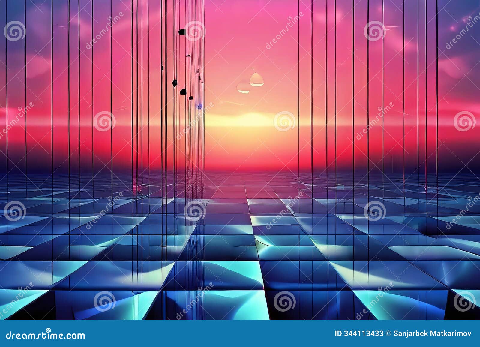 Refraction a Pattern Featuring Stylized Refraction Effects Stock ...