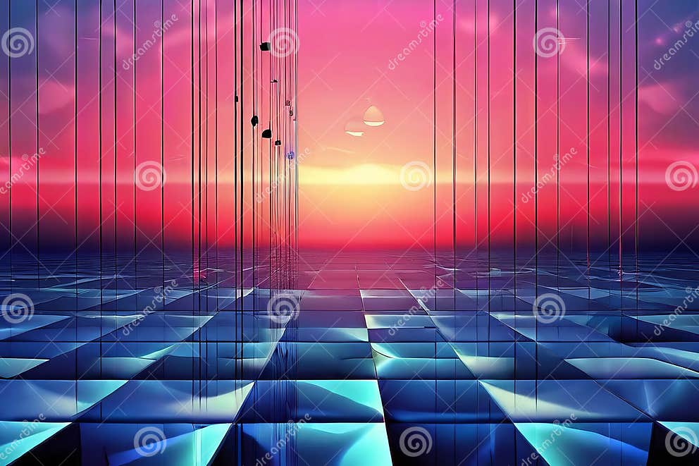 Refraction a Pattern Featuring Stylized Refraction Effects Stock ...