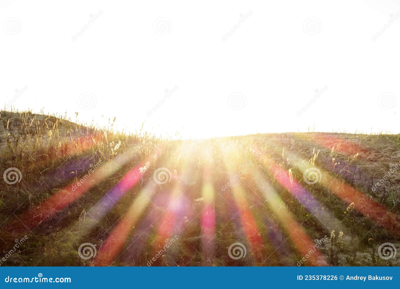 Refraction of the Sun S Rays in Different Colors Stock Photo - Image of ...