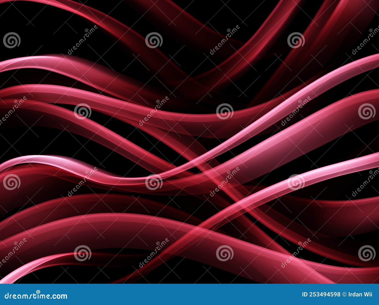 Refractive Wave Of Light. Red Light Refraction Background Royalty-Free ...