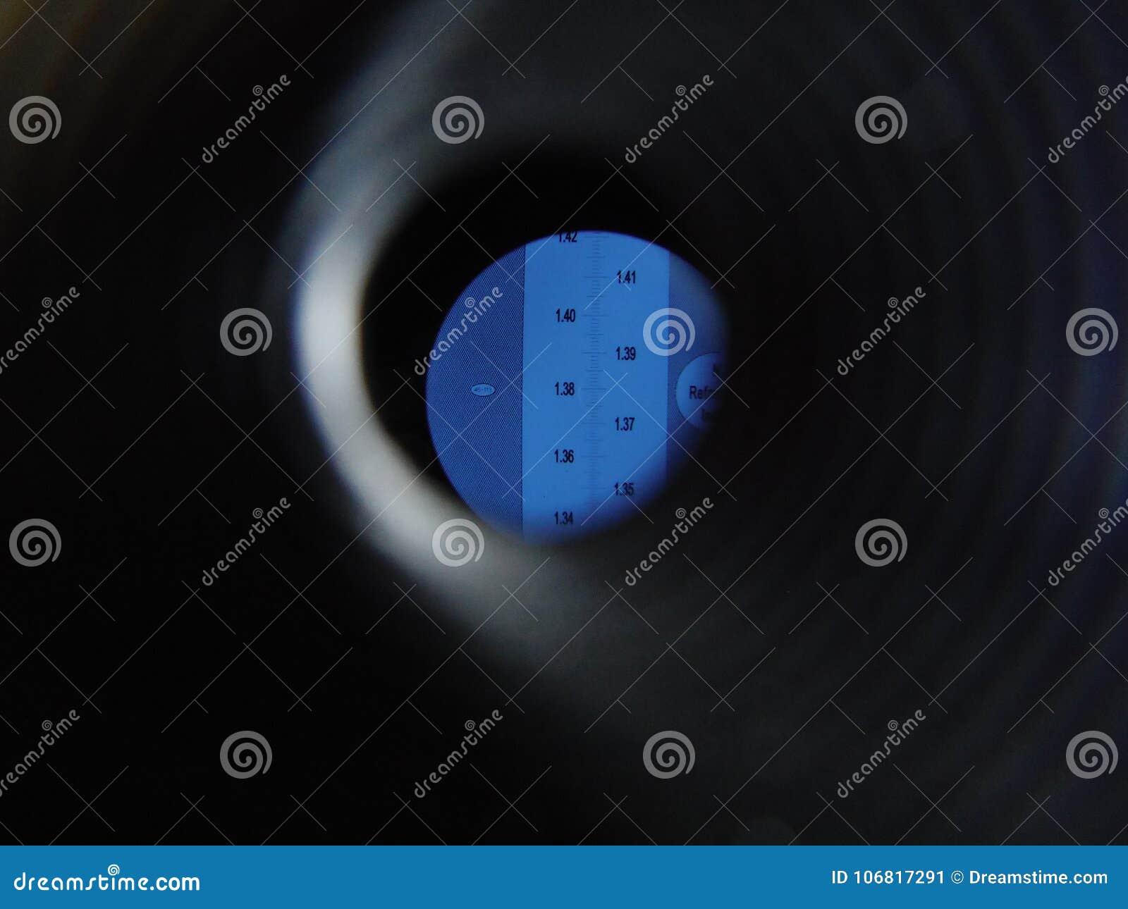 Refractometer Down the Lens Stock Image - Image of chemistry ...