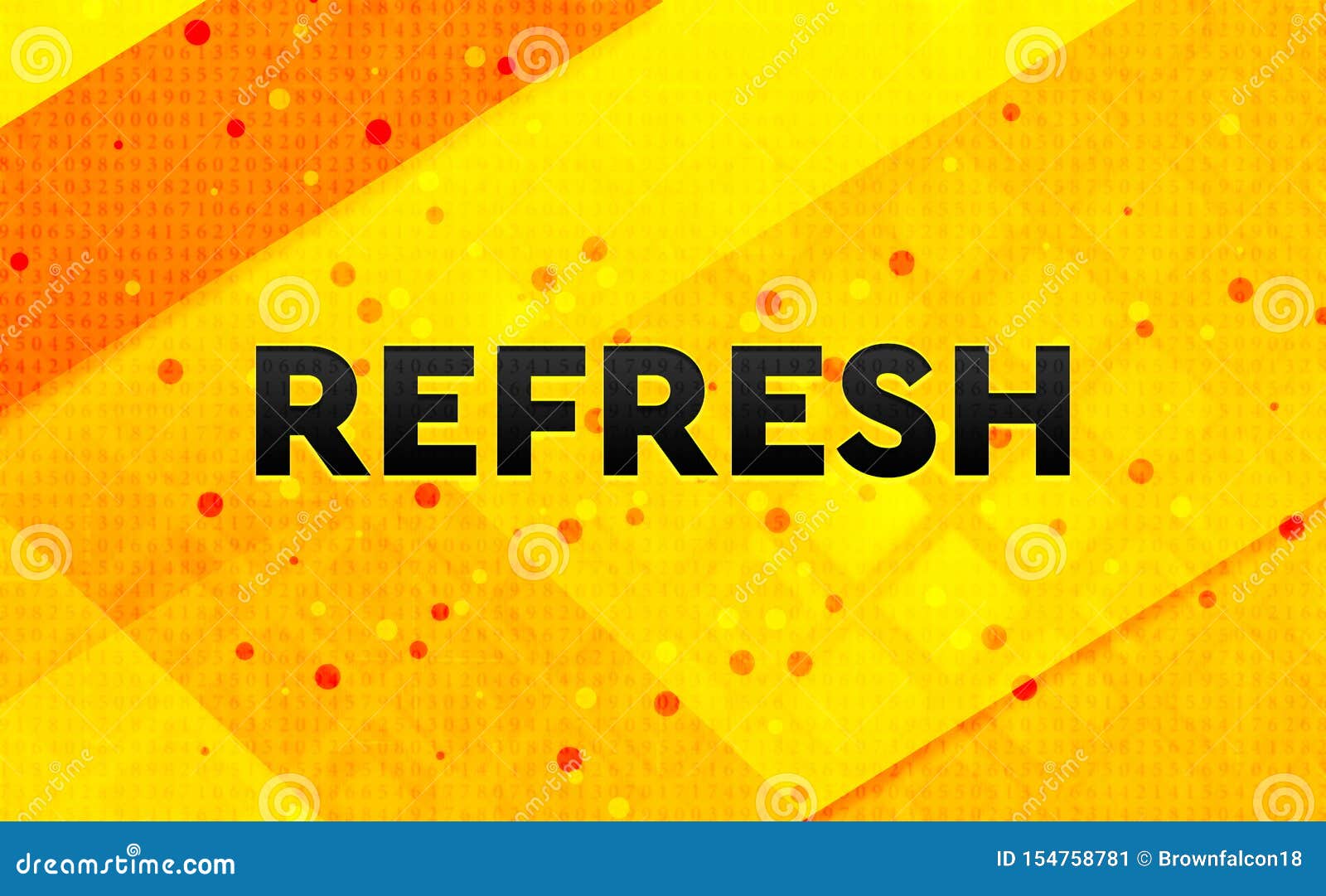 Refresh Abstract Digital Banner Yellow Background Stock Illustration ...