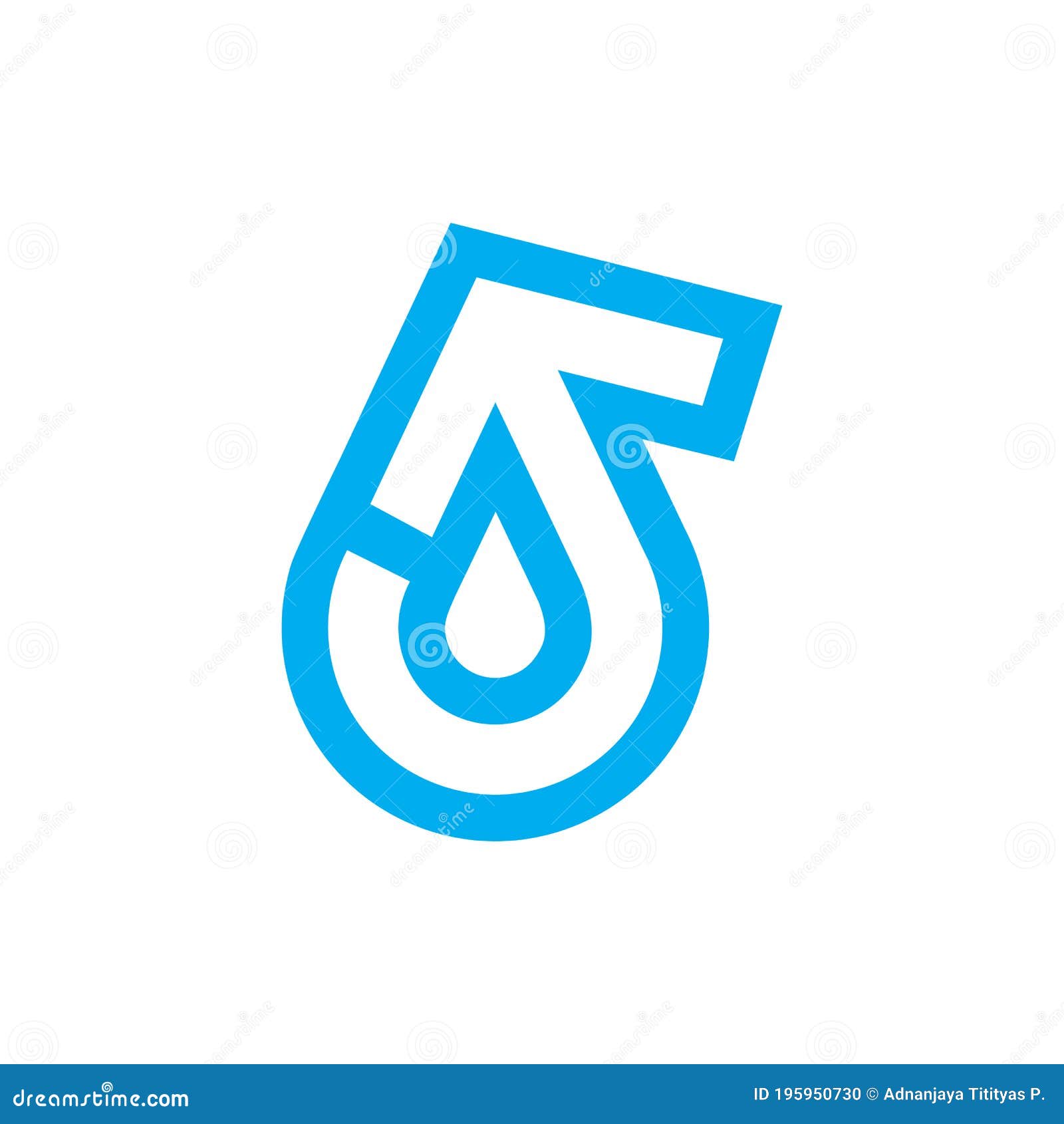 Refresh Arrow Drop Blue Water Simple Logo Vector Stock Vector ...