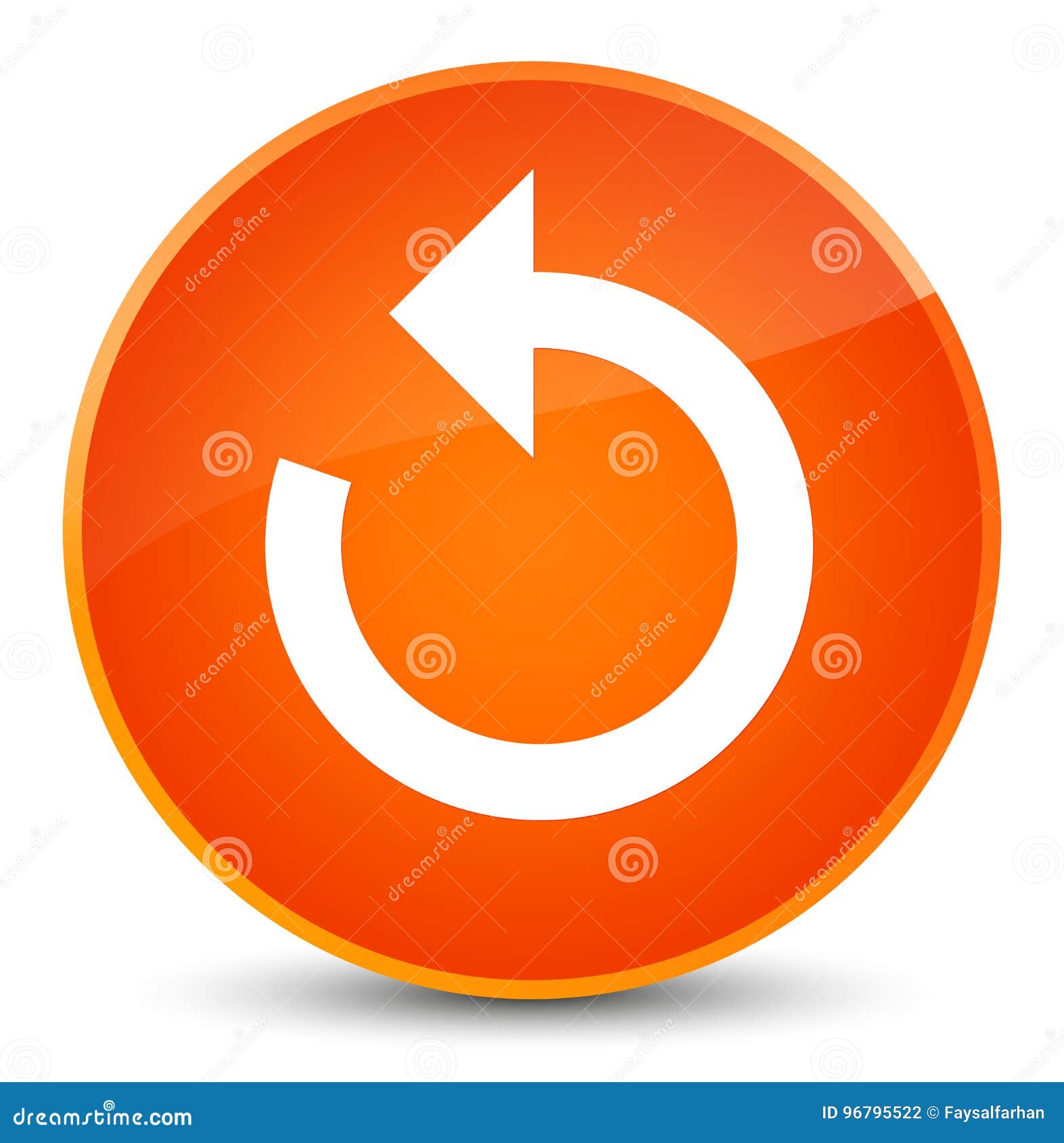 Refresh Arrow Icon Elegant Orange Round Button Stock Illustration ...