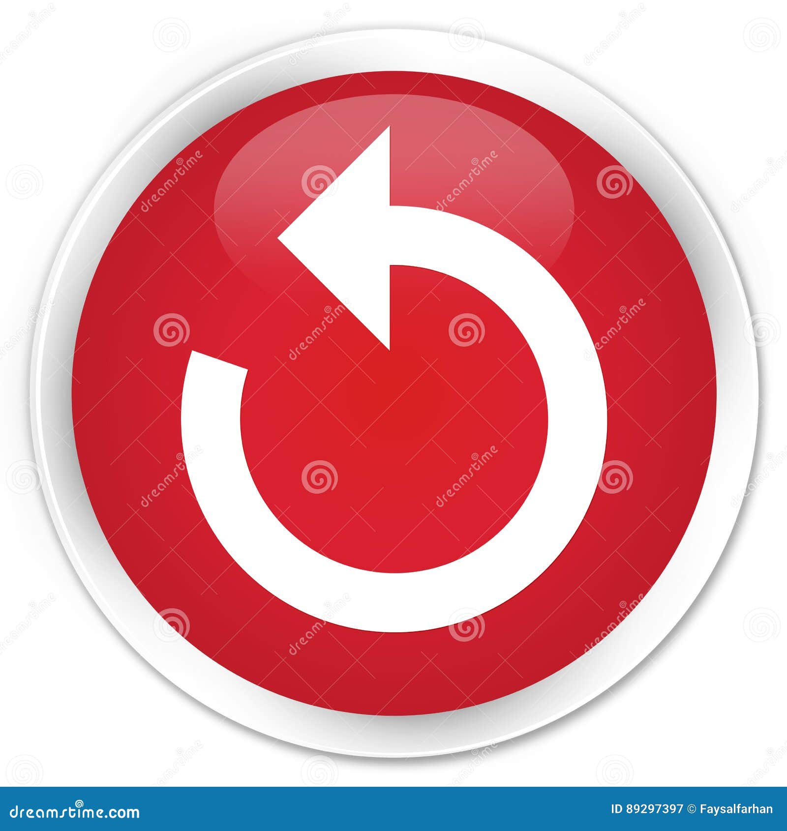 Refresh Arrow Icon Premium Red Round Button Stock Illustration ...