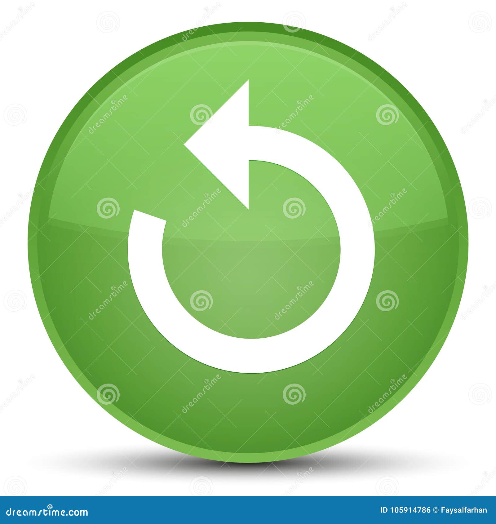 Refresh Arrow Icon Special Soft Green Round Button Stock Illustration ...