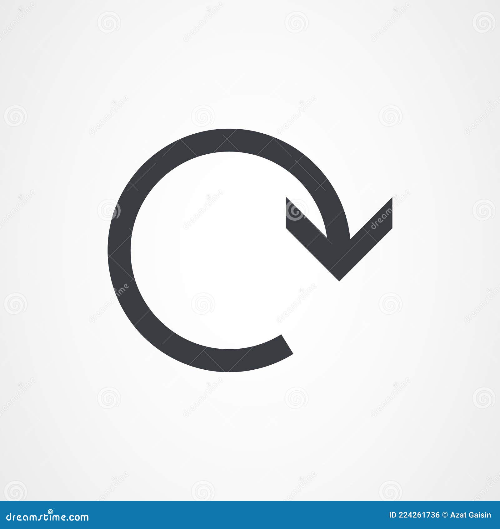 Refresh Arrow, arrow icon stock illustration. Illustration of isolated ...