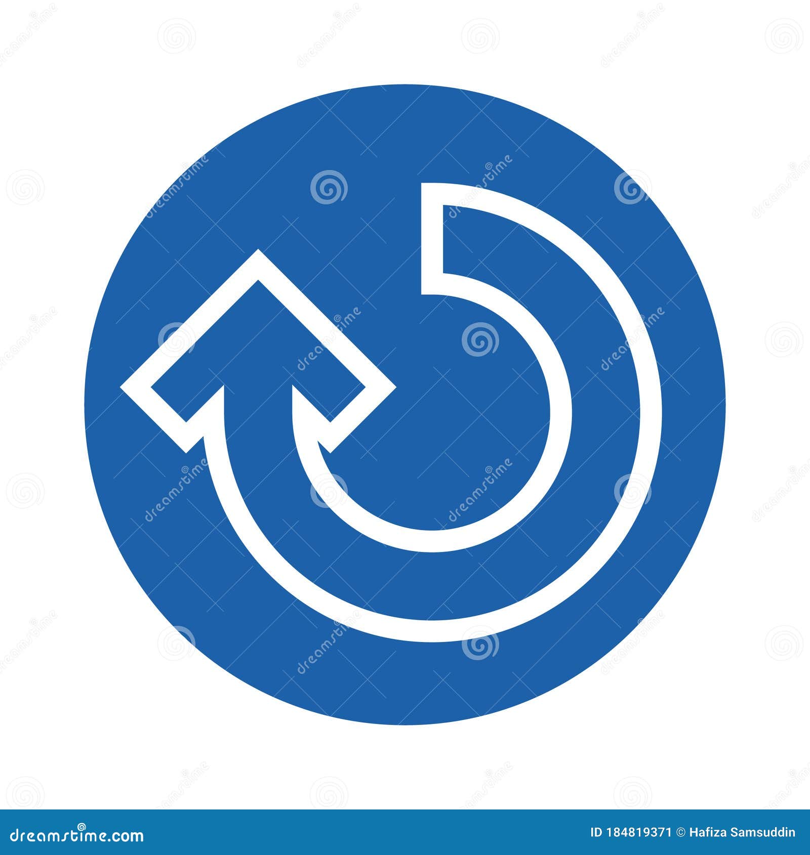 Refresh Arrow. Vector Illustration Decorative Background Design Stock ...