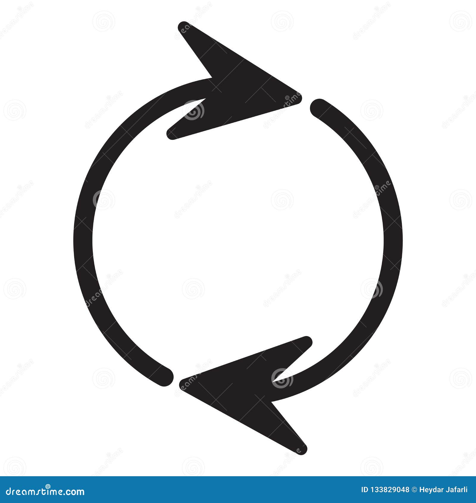 Refresh Arrows Icon Vector Sign and Symbol Isolated on White Background ...
