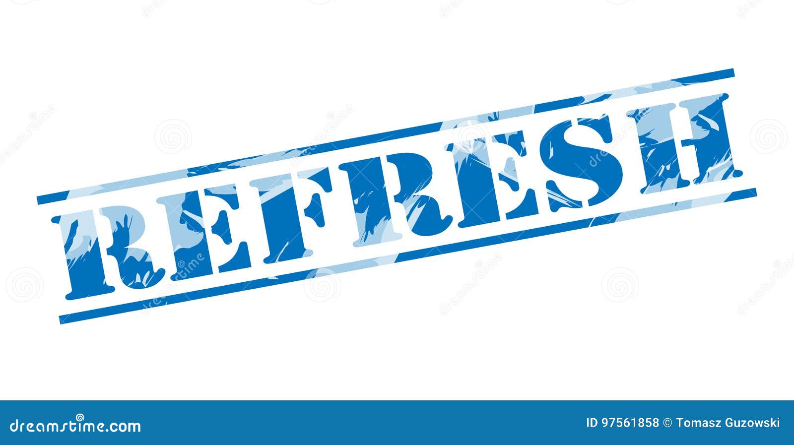 Refresh blue stamp stock illustration. Illustration of grungy - 97561858
