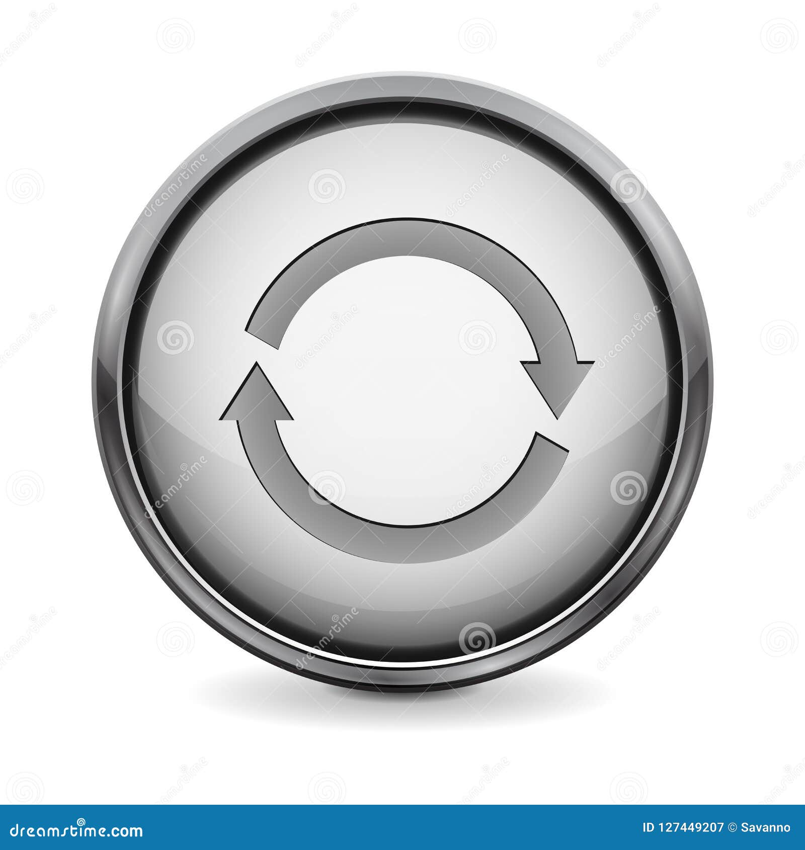 Refresh Button. 3d White Round Icon Stock Vector - Illustration of ... Refresh Button. 3d White Round Icon Stock Vector - Illustration of ...