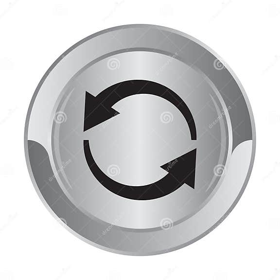 Refresh Button, Refreshing Badge, Restart Button, Reboot Sign ...