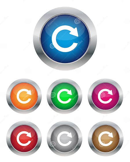 Refresh buttons stock vector. Illustration of computer - 22863921