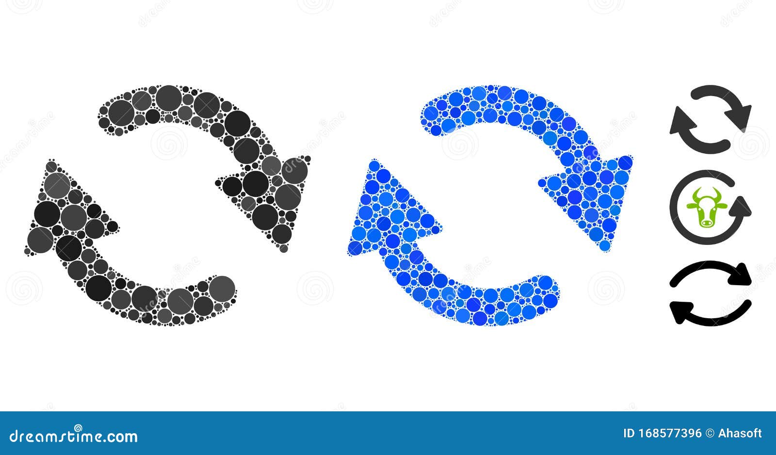 Refresh Composition Icon of Circles Stock Vector - Illustration of ...