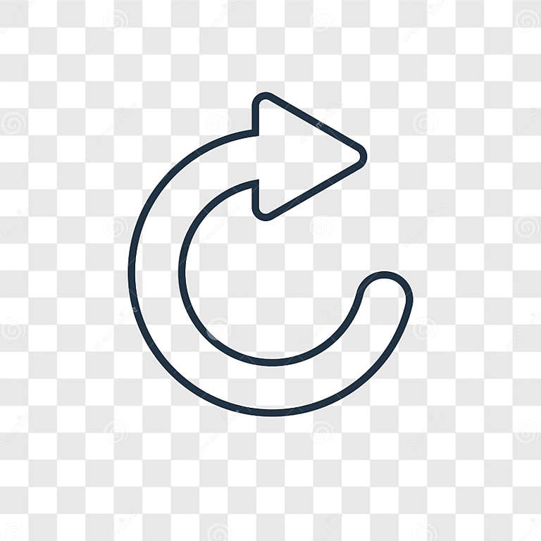 Refresh Concept Vector Linear Icon Isolated on Transparent Background ...