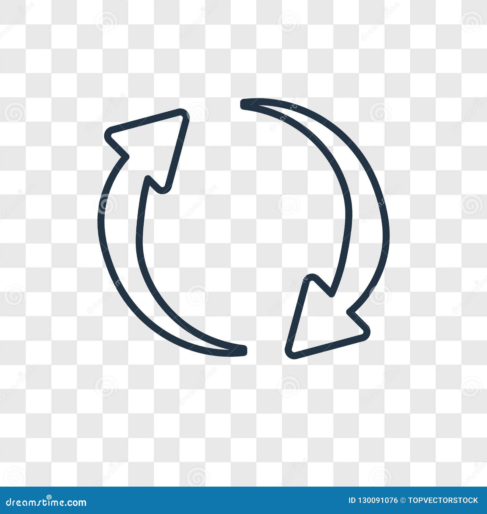 Refresh Curve Arrows Concept Vector Linear Icon Isolated on Tran Stock ... Refresh Curve Arrows Concept Vector Linear Icon Isolated on Tran Stock ...