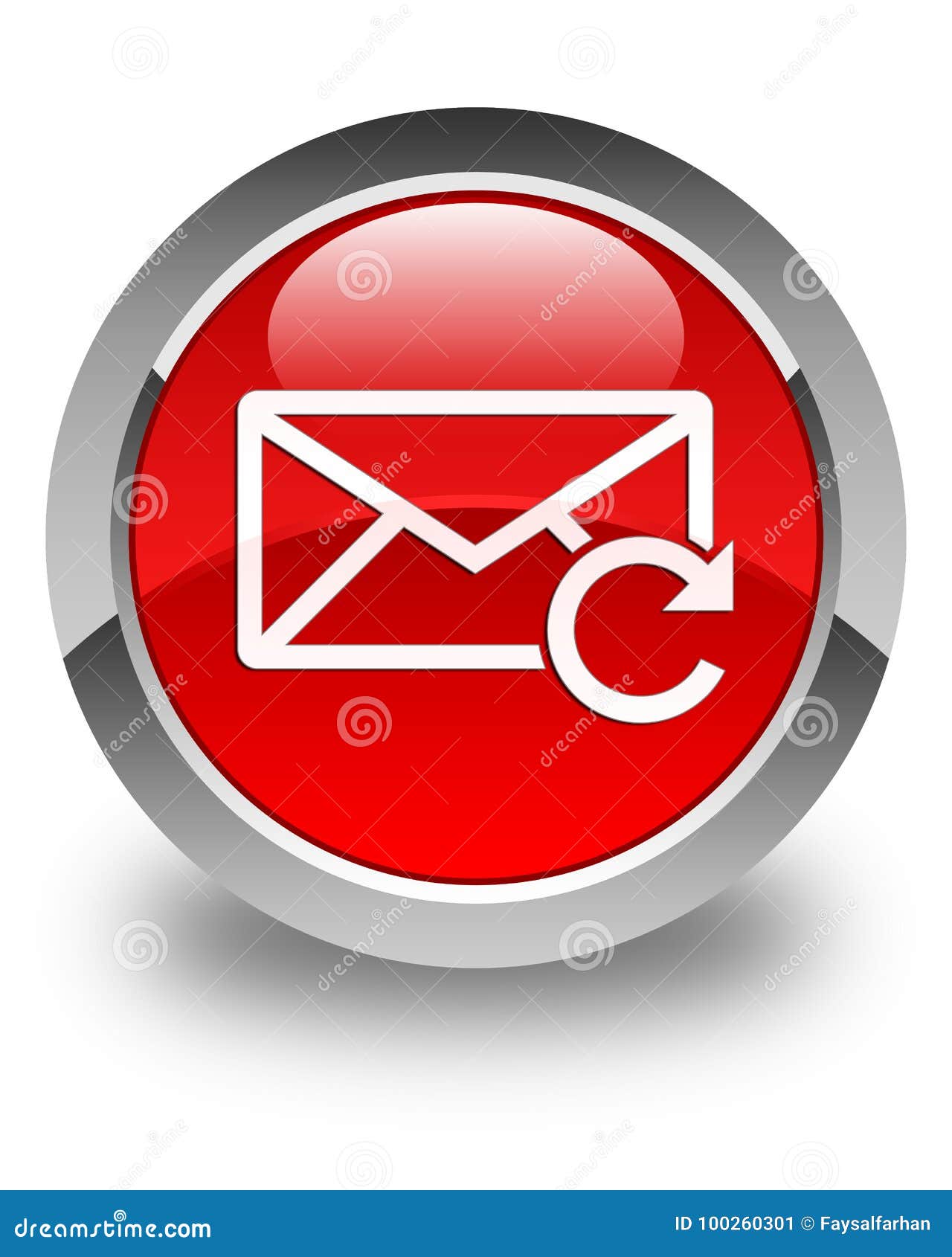 Refresh Email Icon Glossy Red Round Button Stock Illustration ... Refresh Email Icon Glossy Red Round Button Stock Illustration ...