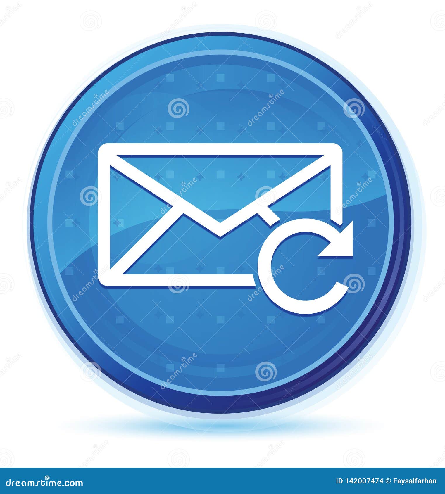 Refresh Email Icon Midnight Blue Prime Round Button Stock Vector ...
