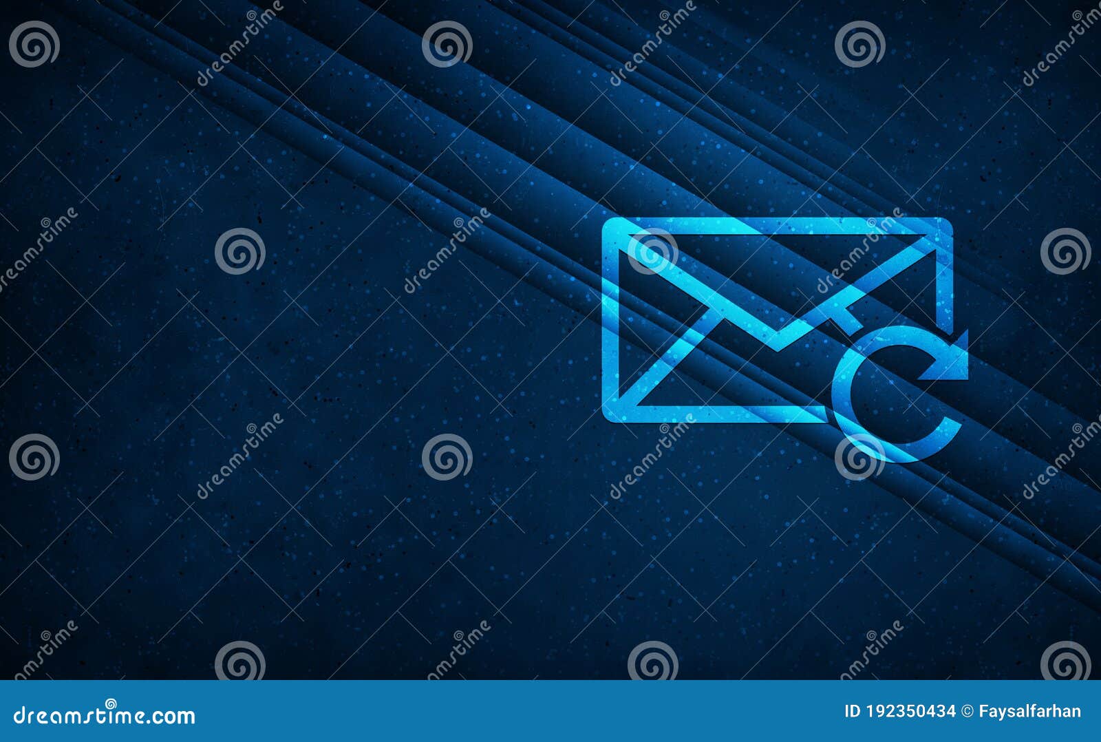 Refresh Email Icon Natural Sky Light Abstract Dark Blue Background ...